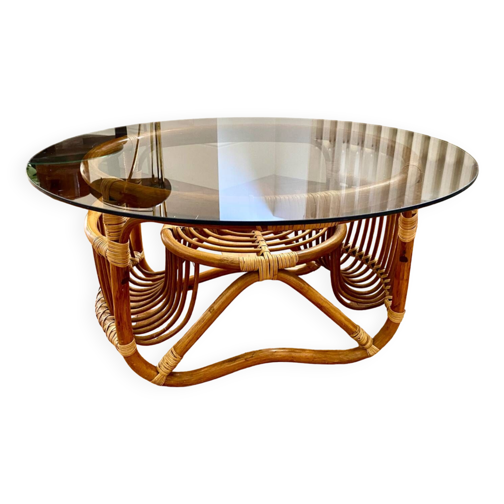 Table basse rotin | Selency