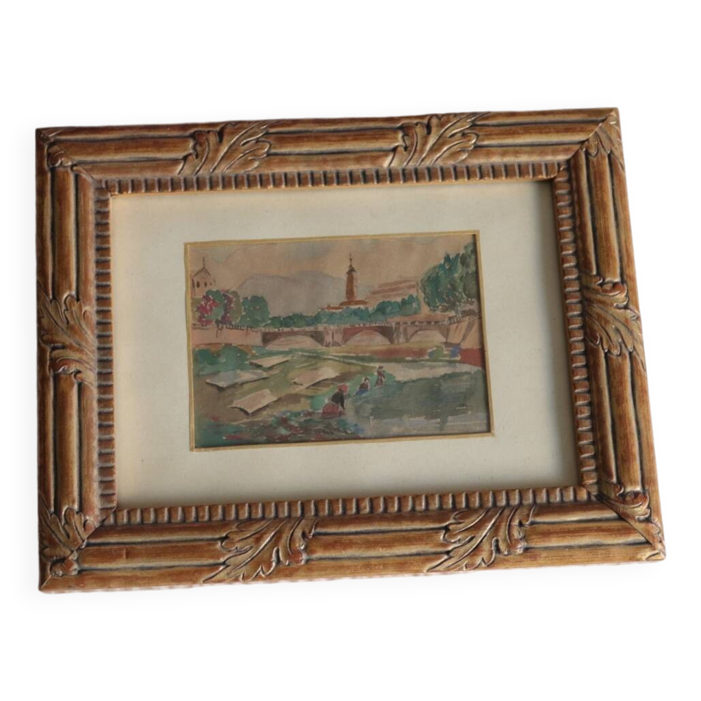 Petit Tableau ancien paysage | Selency