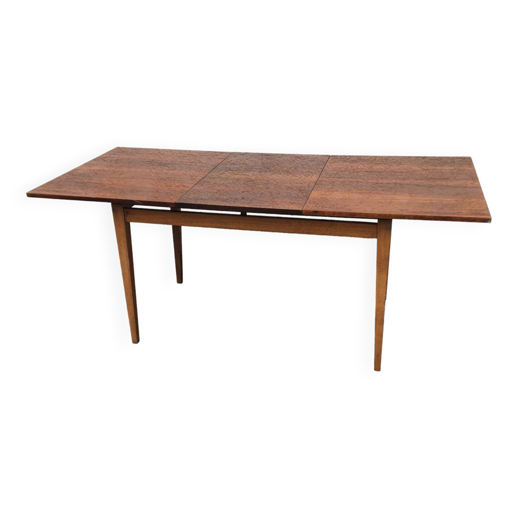 Table à manger extensible vintage NOvy DOMOV Mid Century 60s Bois 130cm-180cm | Selency