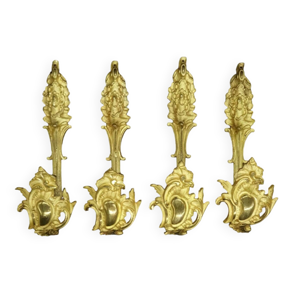 Série 4 grandes embrasses style Rocaille / Rococo / Baroque du XIXe ...