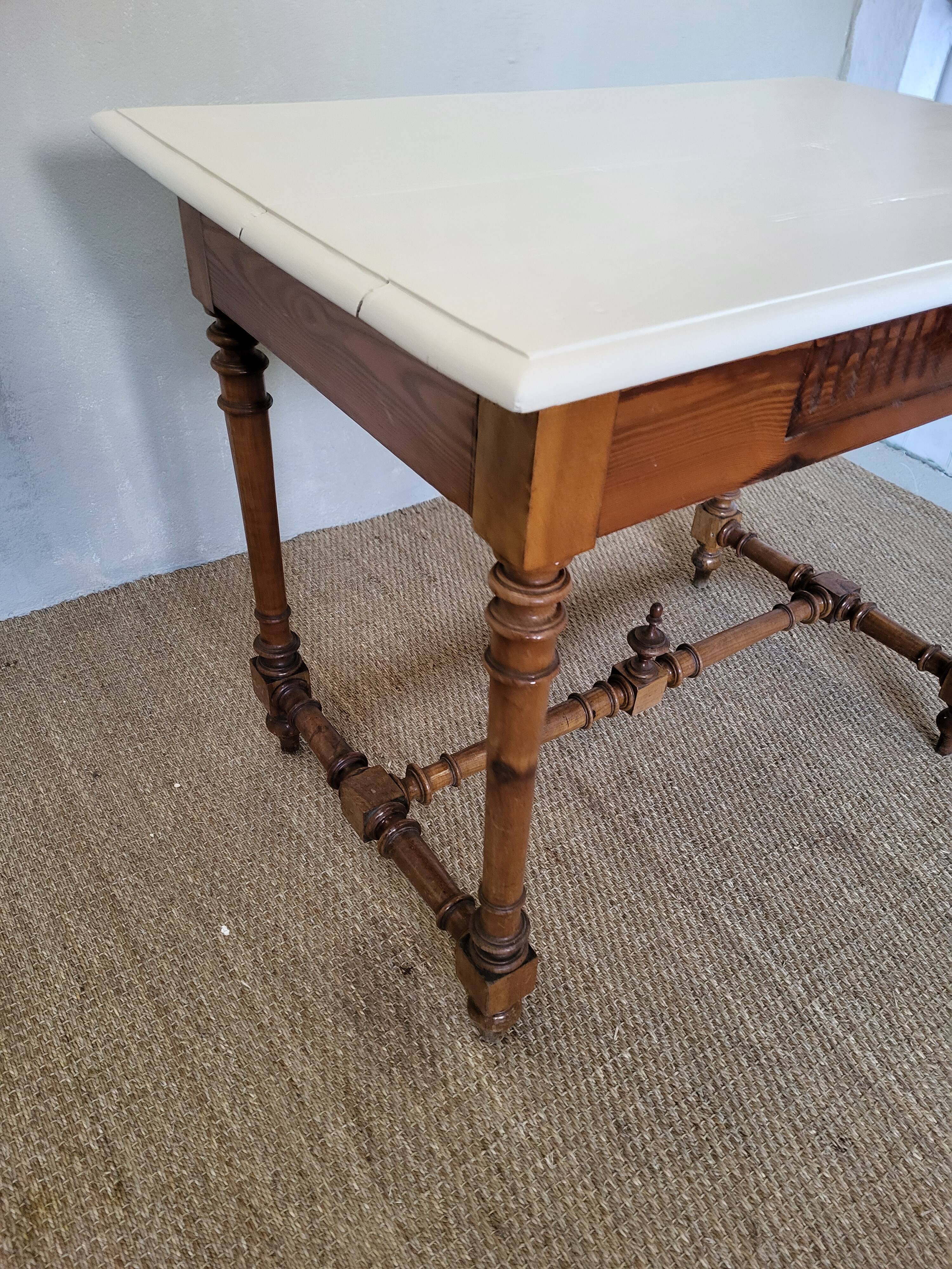 Bureau ancien bois sculpté table | Selency