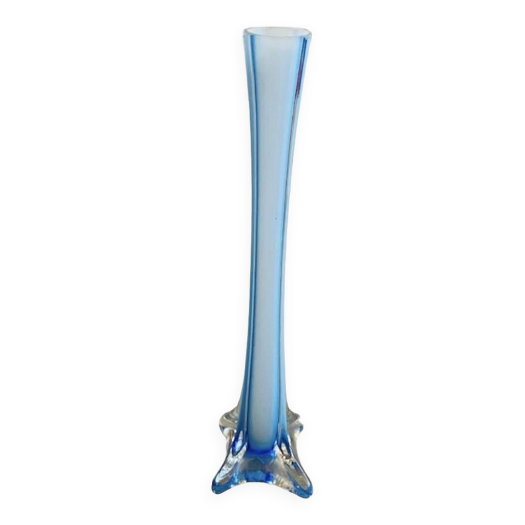 Soliflore en verre bleu | Selency