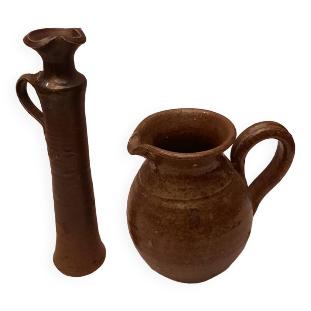 2 pichet en grès signature à identifier | Selency