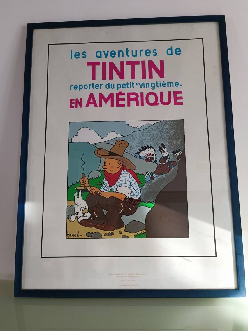 Hergé -tintin en amérique -serigraphie couverture | Selency Hergé -tintin en amérique -serigraphie couverture | Selency