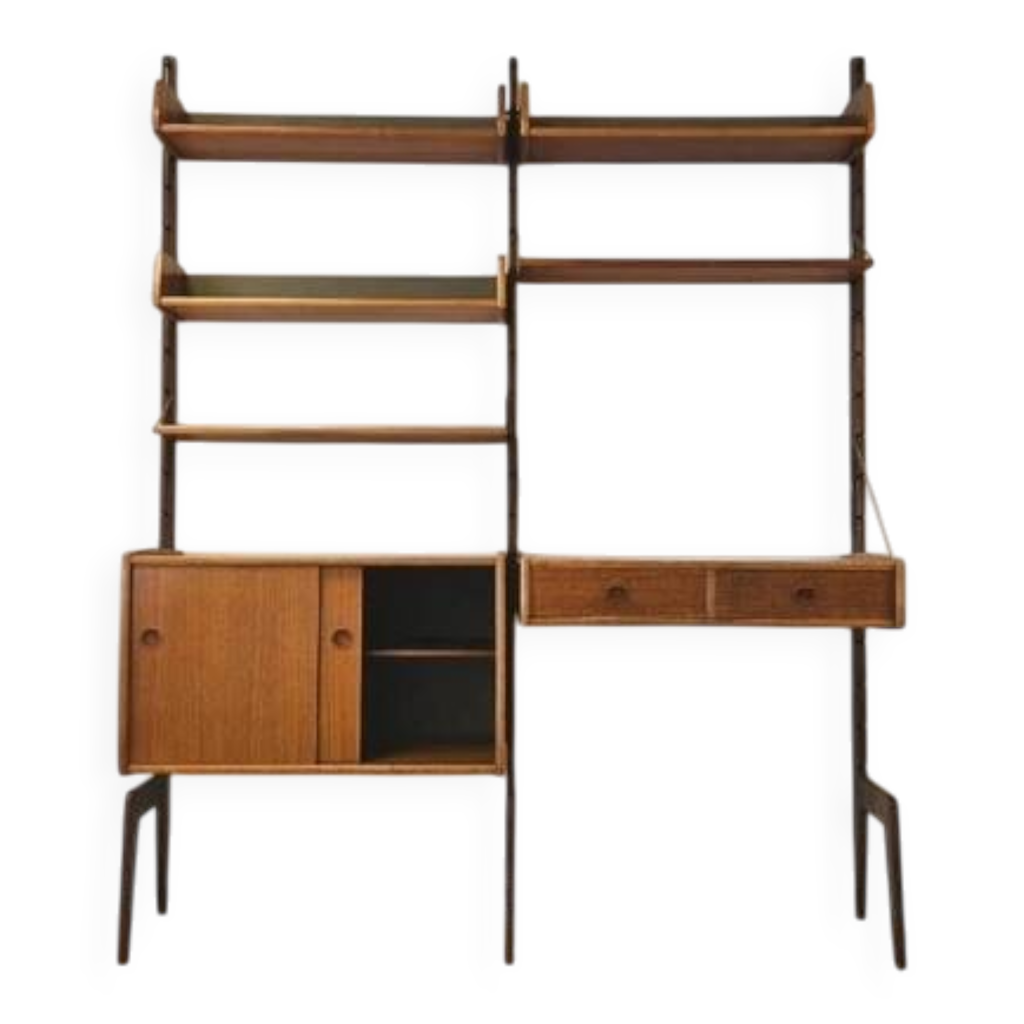 Ensemble modulaire Ergo De Luxe Texmon – deux modules avec bureau (bois ...