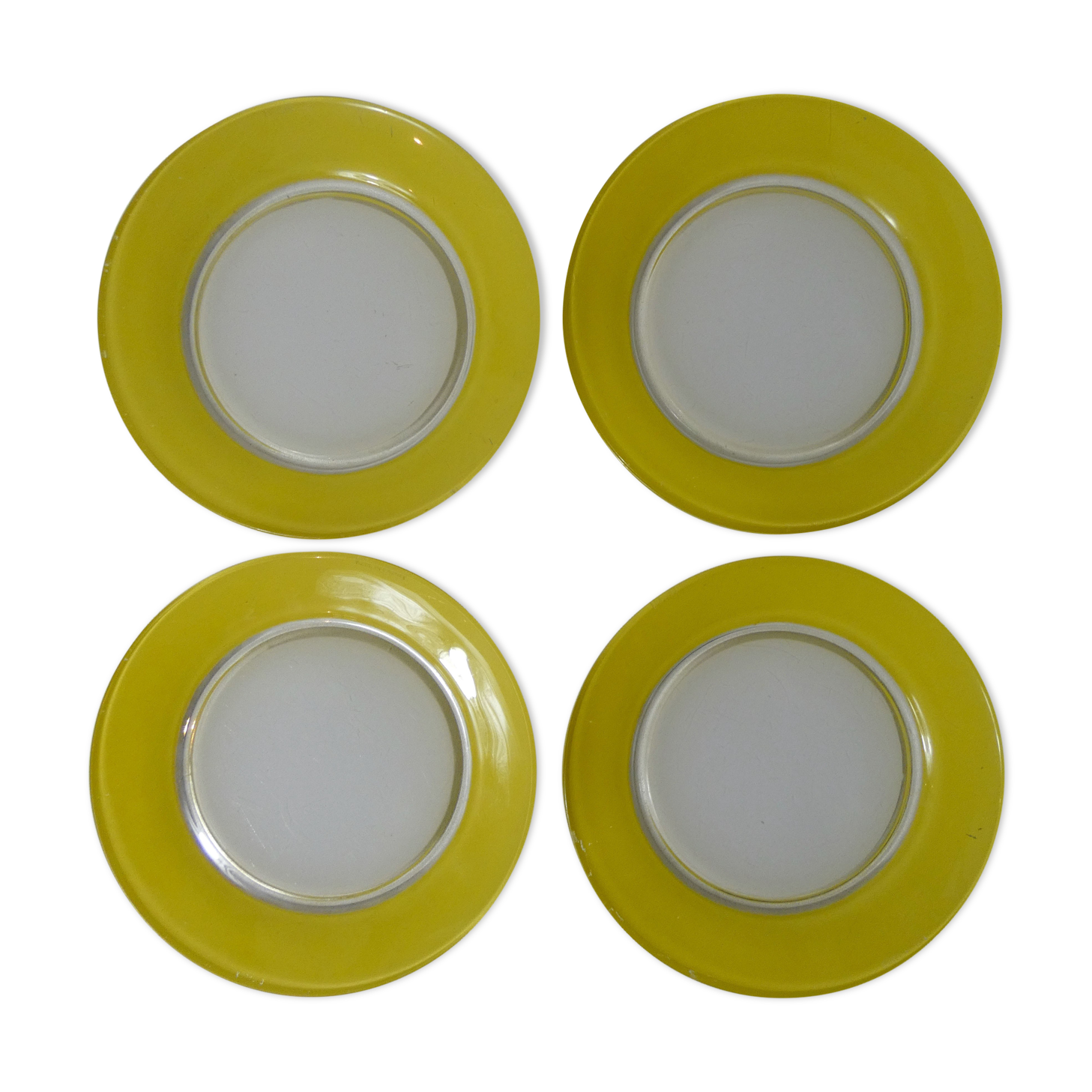 4 assiettes Duralex jaunes | Selency