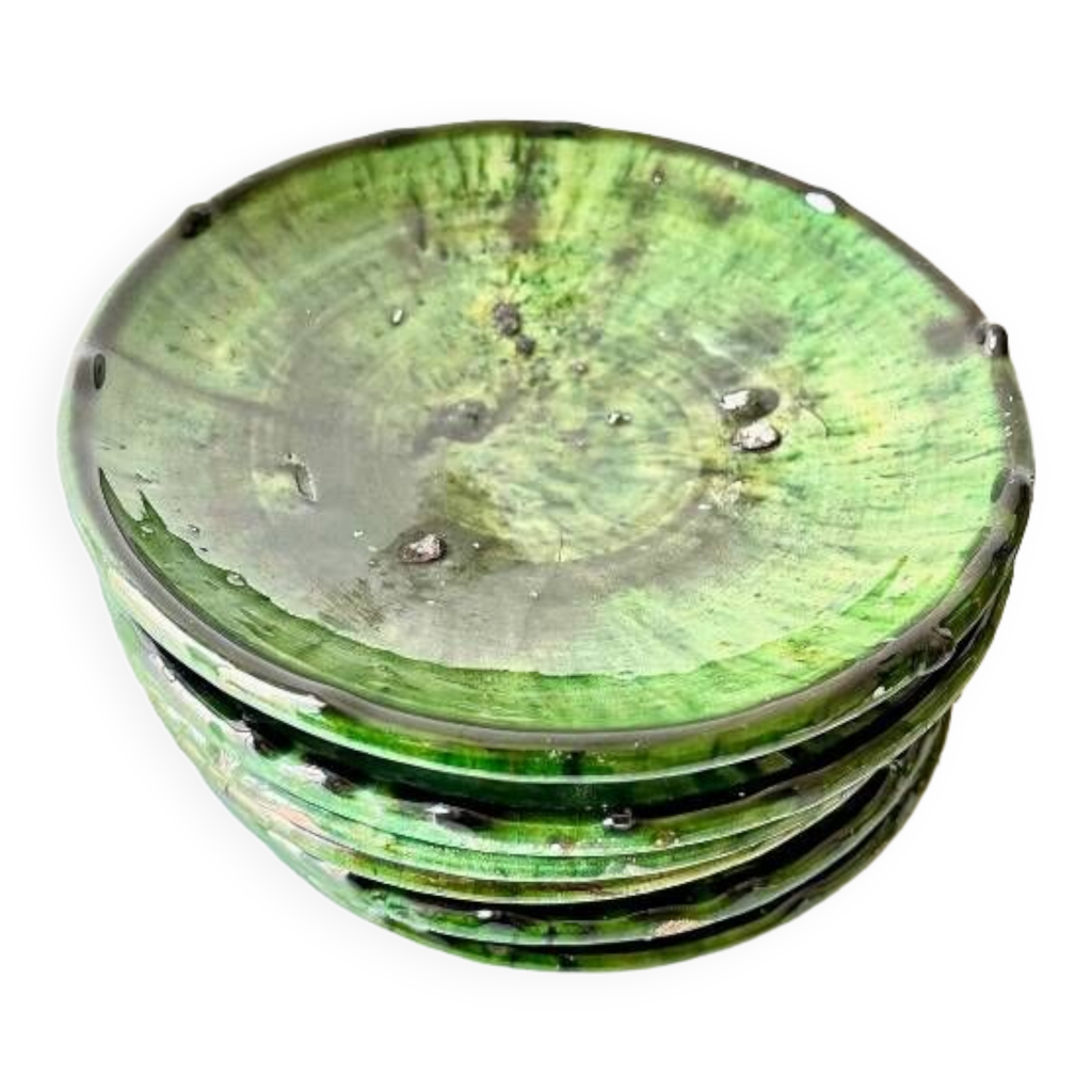 Assiettes plates en poterie de Tamegroute | Selency