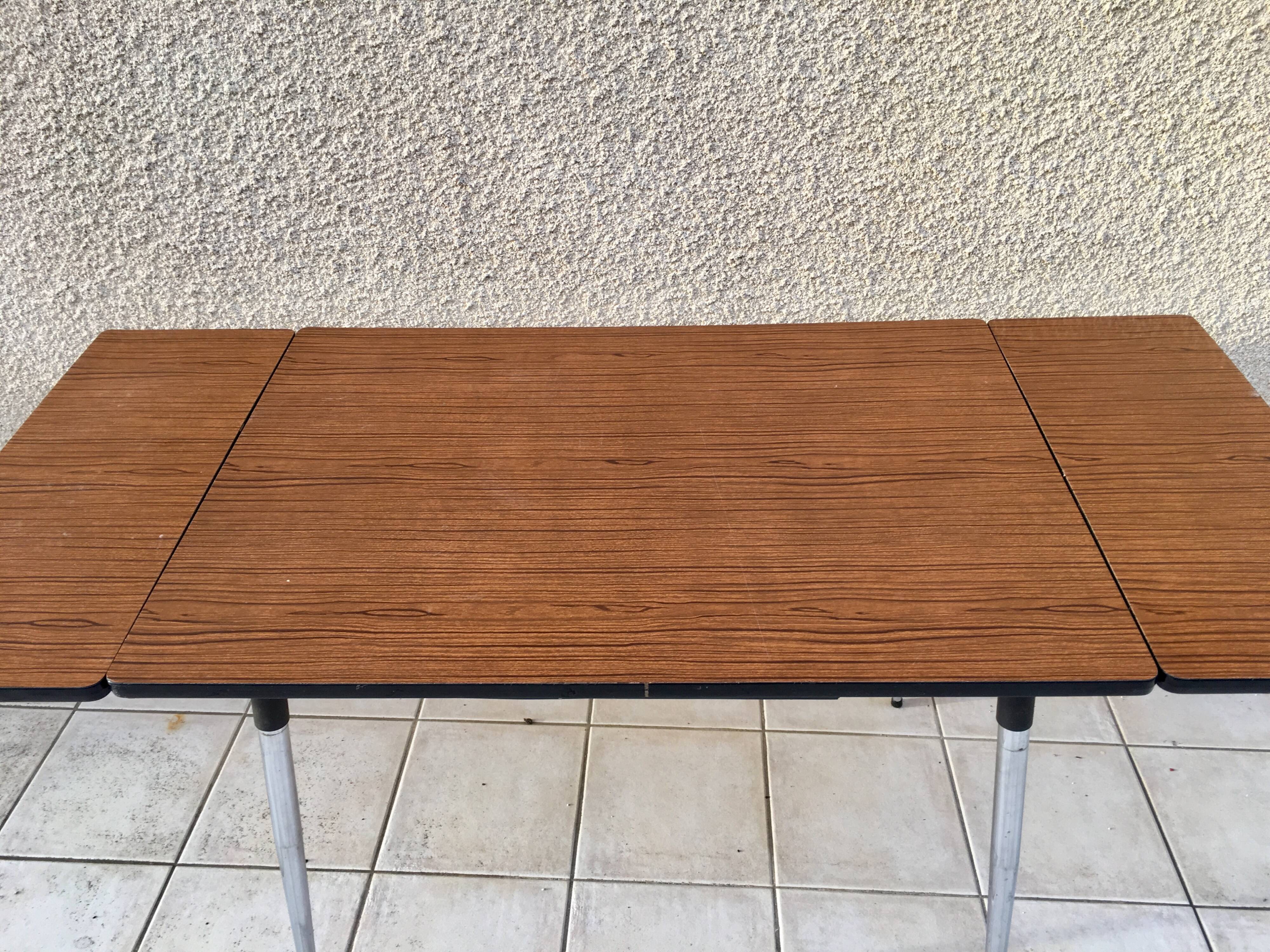 Table formica marbrée marron | Selency