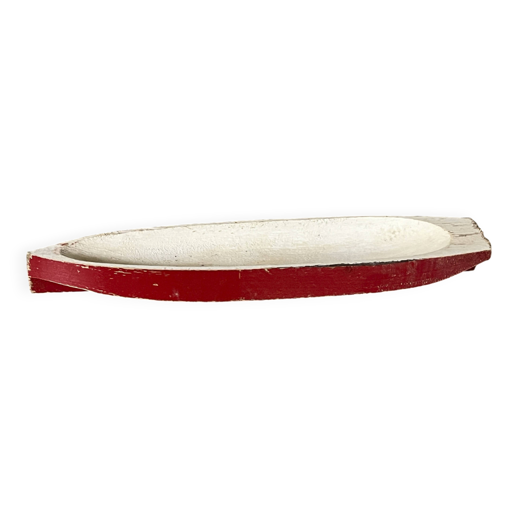 Jouet de bassin en bois, barque plate, jouet ancien | Selency