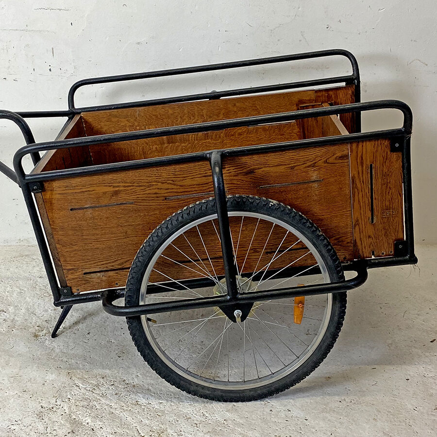 Charrette ancienne métal et chêne massif | Selency