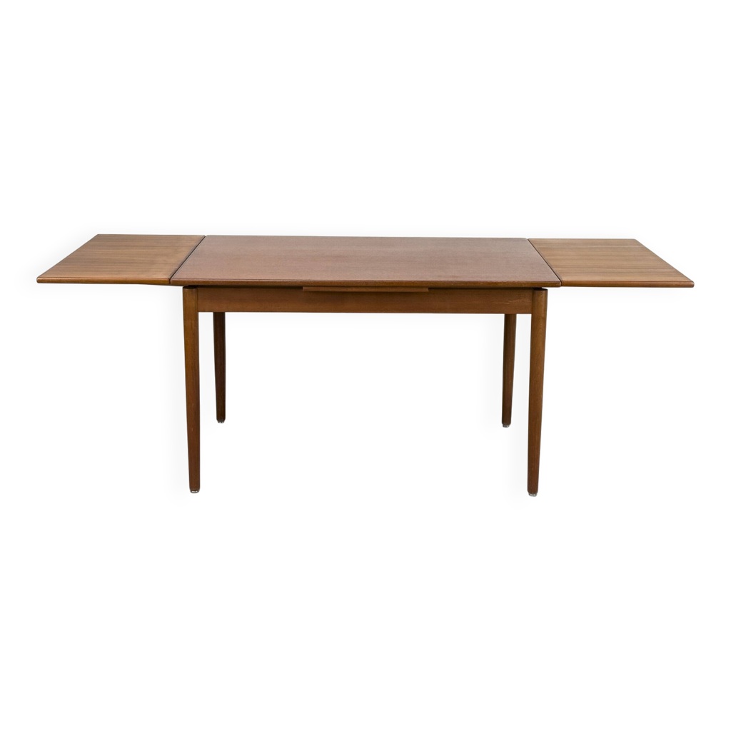 Table à manger extensible danoise en teck, années 1960 | Selency