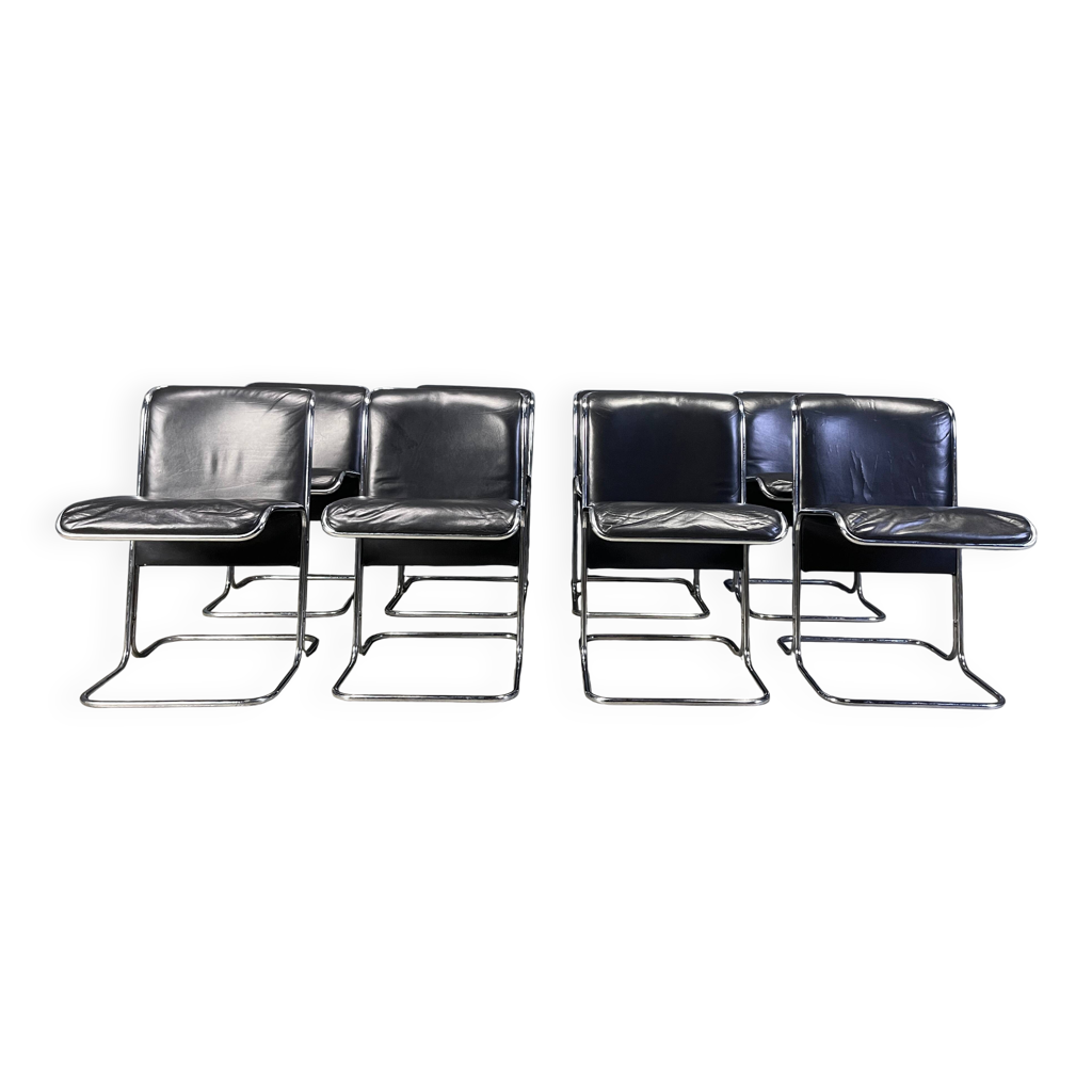 Ensemble de 8 chaises Calla par Antonio Ari Colombo, chaises de salle à ...