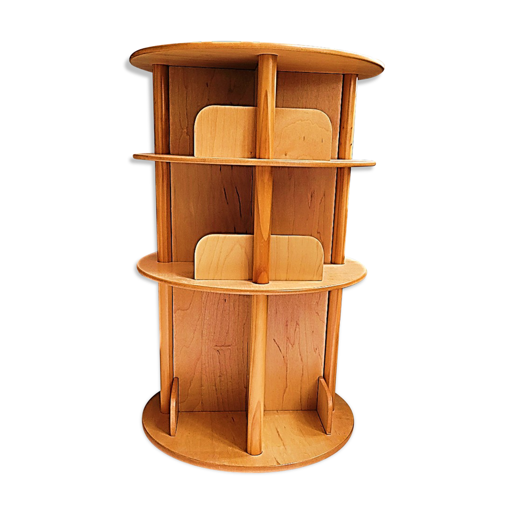 Meuble rangement rotatif bois | Selency