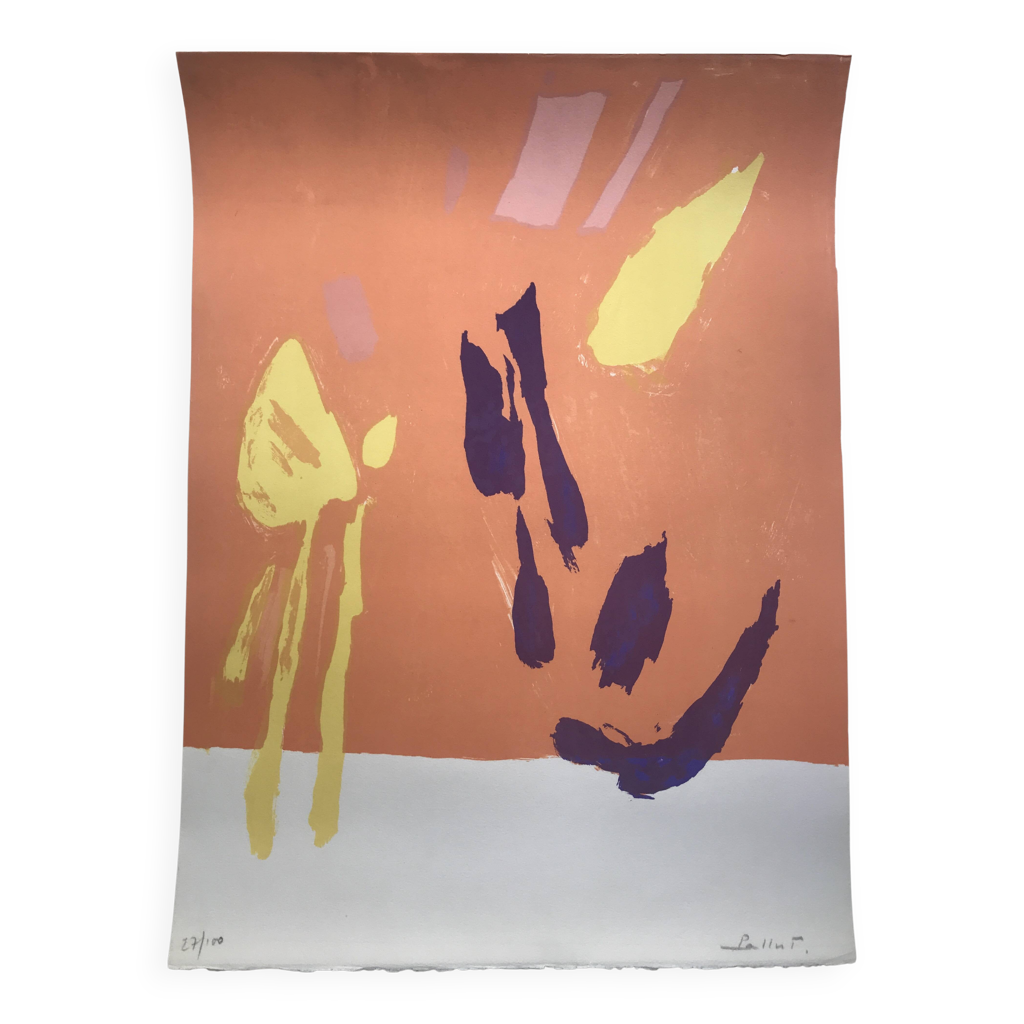 Pierre pallut, couleurs, circa 1973. lithographie originale signée au ...