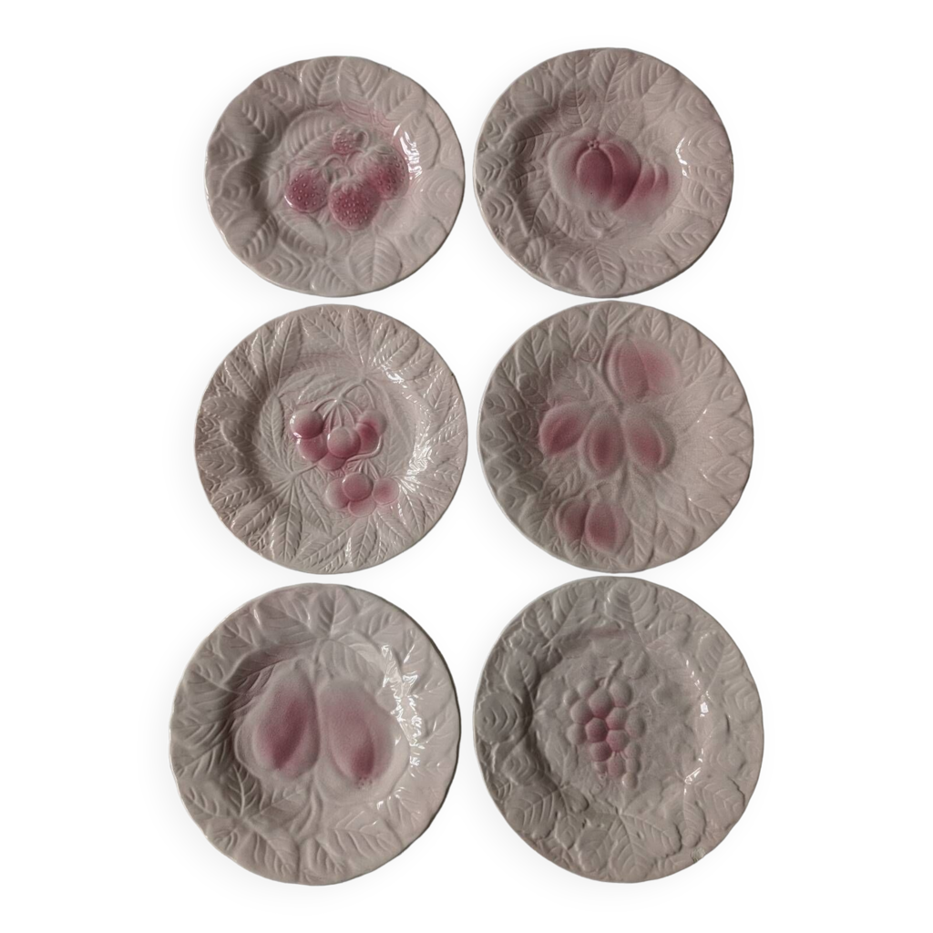 6 Assiettes à dessert en barbotine Salins les bains | Selency