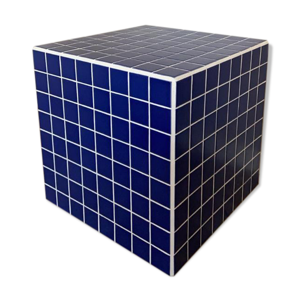 Cube bout de canapé carrelage mosaïque | Selency