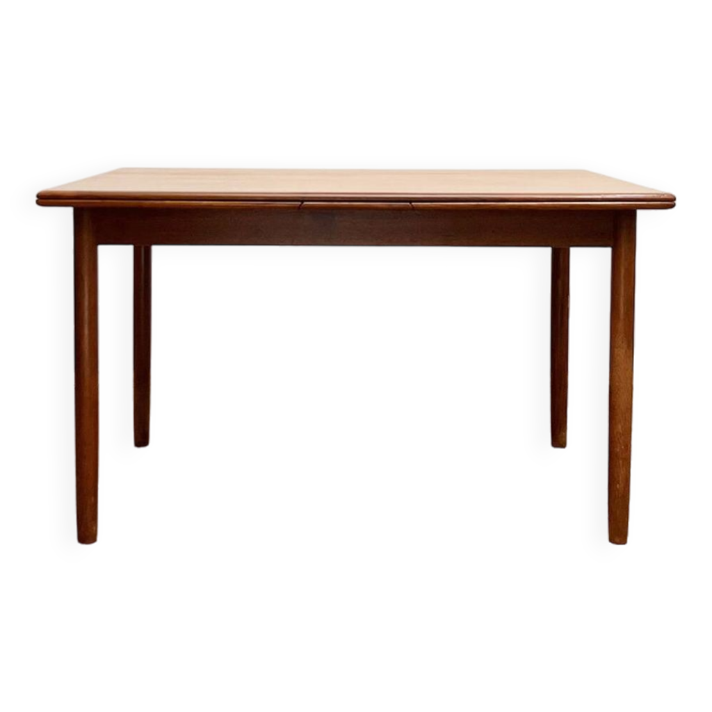 Table à manger extensible en teck avec rallonges, Danemark, 1950 | Selency