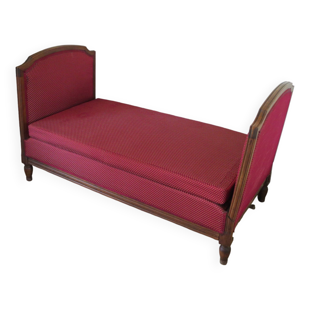 Rare Banquette Lit Hirondelle ancienne–Méridienne-Louis phillipe-Motif ...