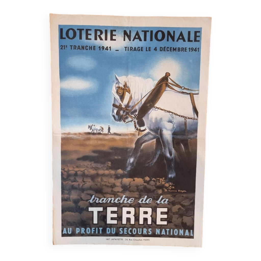 Ancienne affiche loterie nationale | Selency