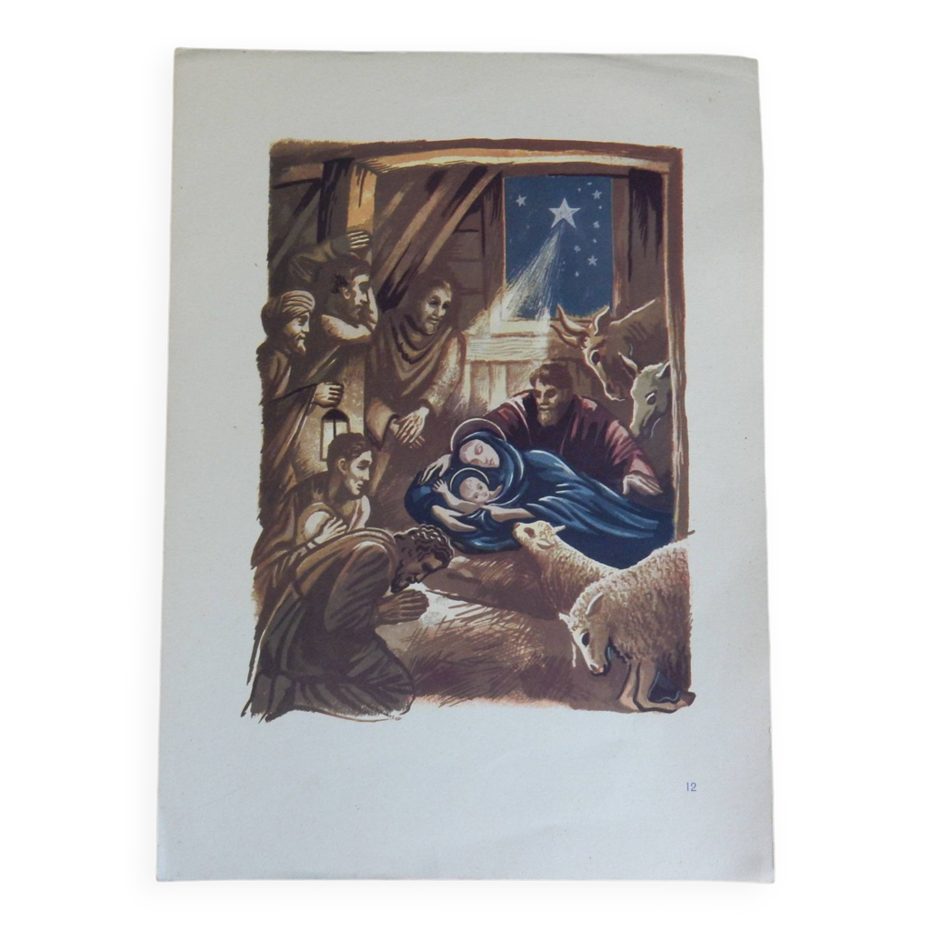 Illustration la nativité La naissance de Jésus | Selency