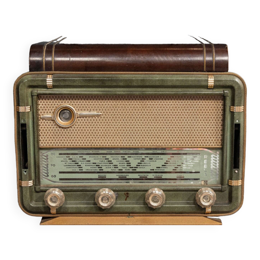 Poste de radio tourne-disque bakélite 1930 | Selency