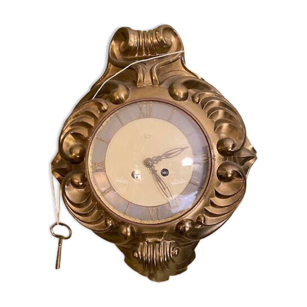 Pendule murale en bronze Silvoz paris cartel | Selency