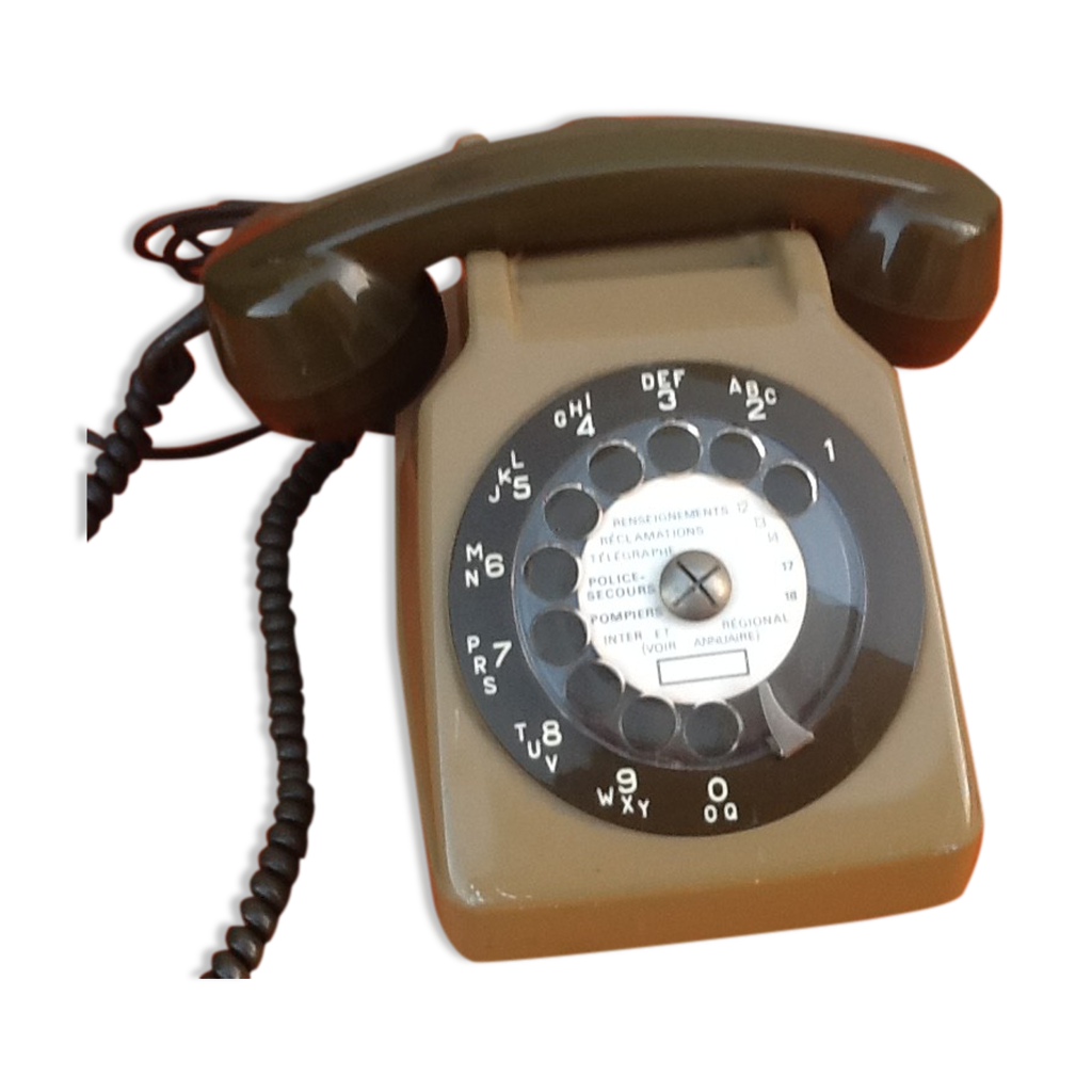 Téléphone à cadran avec écouteur Socotel, modèle S63, années 1980 | Selency