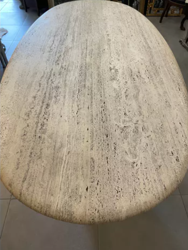 Table ovale en travertin | Selency