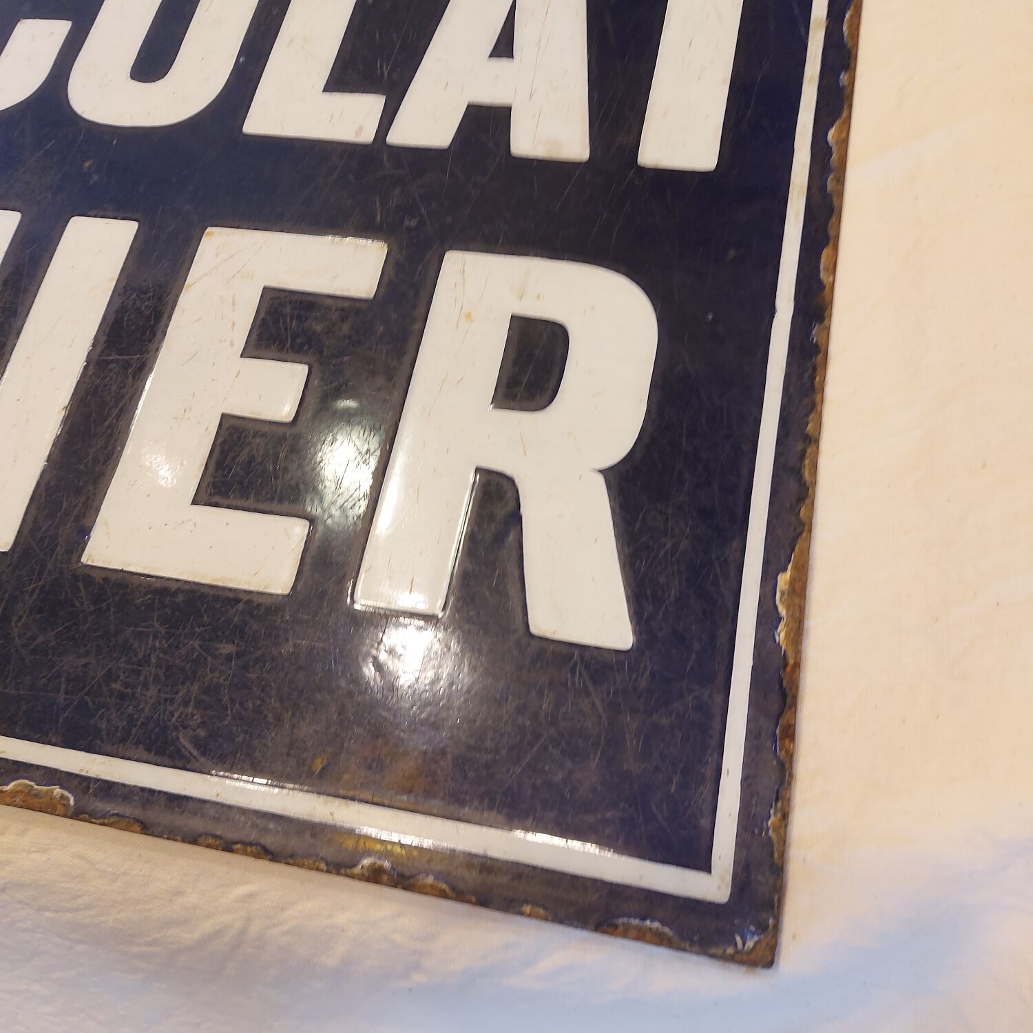 Plaque émaillée double-face ancienne Menier Chocolat | Selency