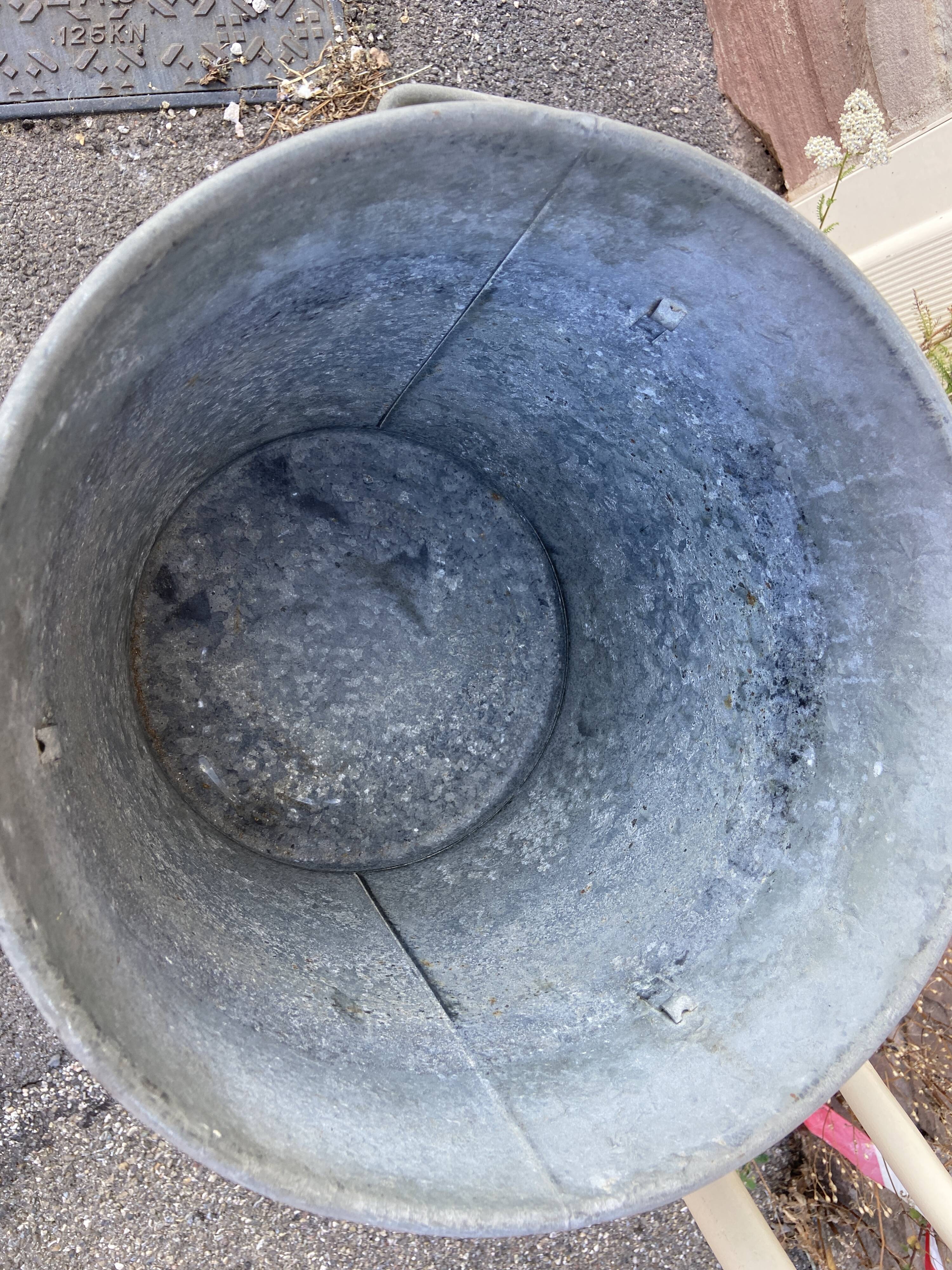 bassine lessiveuse galvanisée ronde vintage | Selency