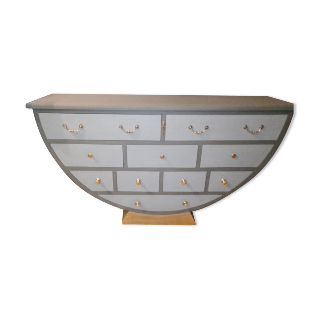 Commode originale demi lune 10 tiroirs revisitée par artisan du meuble ...