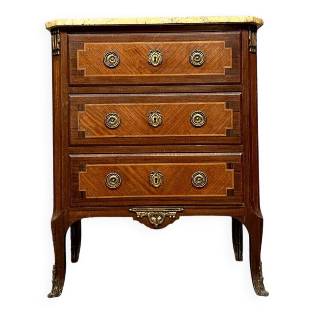 Commode de Dame Louis XV / Louis XVI en marqueterie vers 1850 | Selency