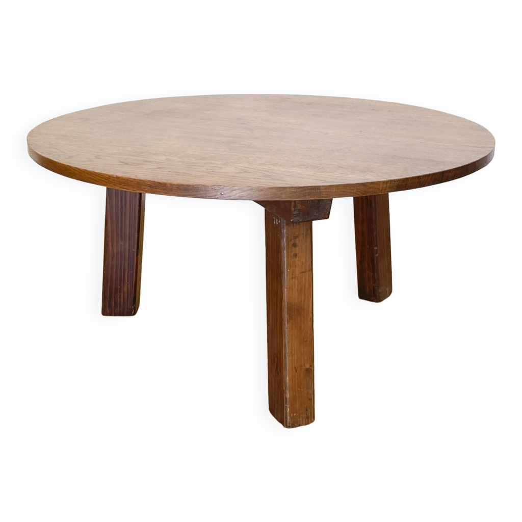 Table basse ronde en bois massif | Selency