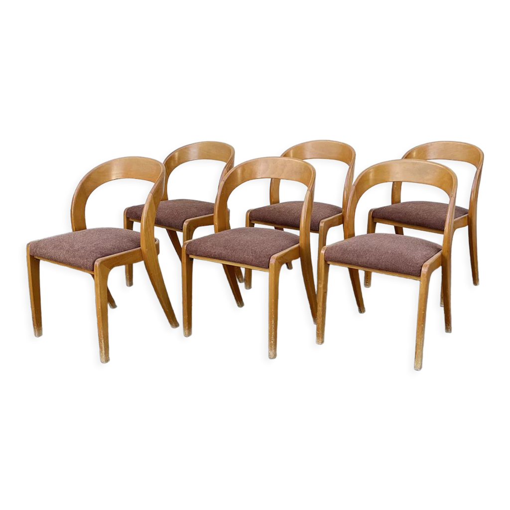 Série de 6 chaises Baumann modèle Gondole | Selency