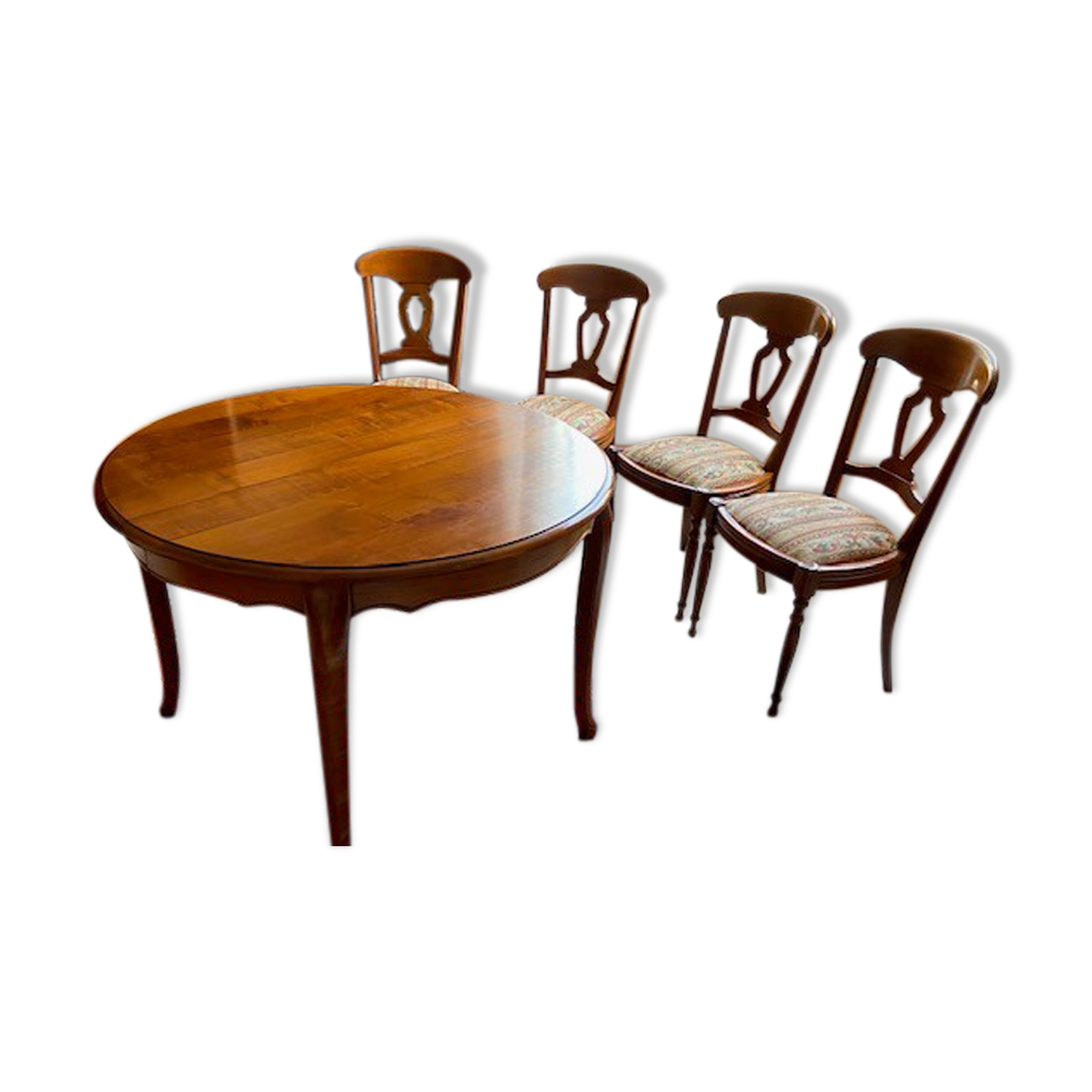 Salle à manger style Louis XV et 4 chaises de style restauration | Selency