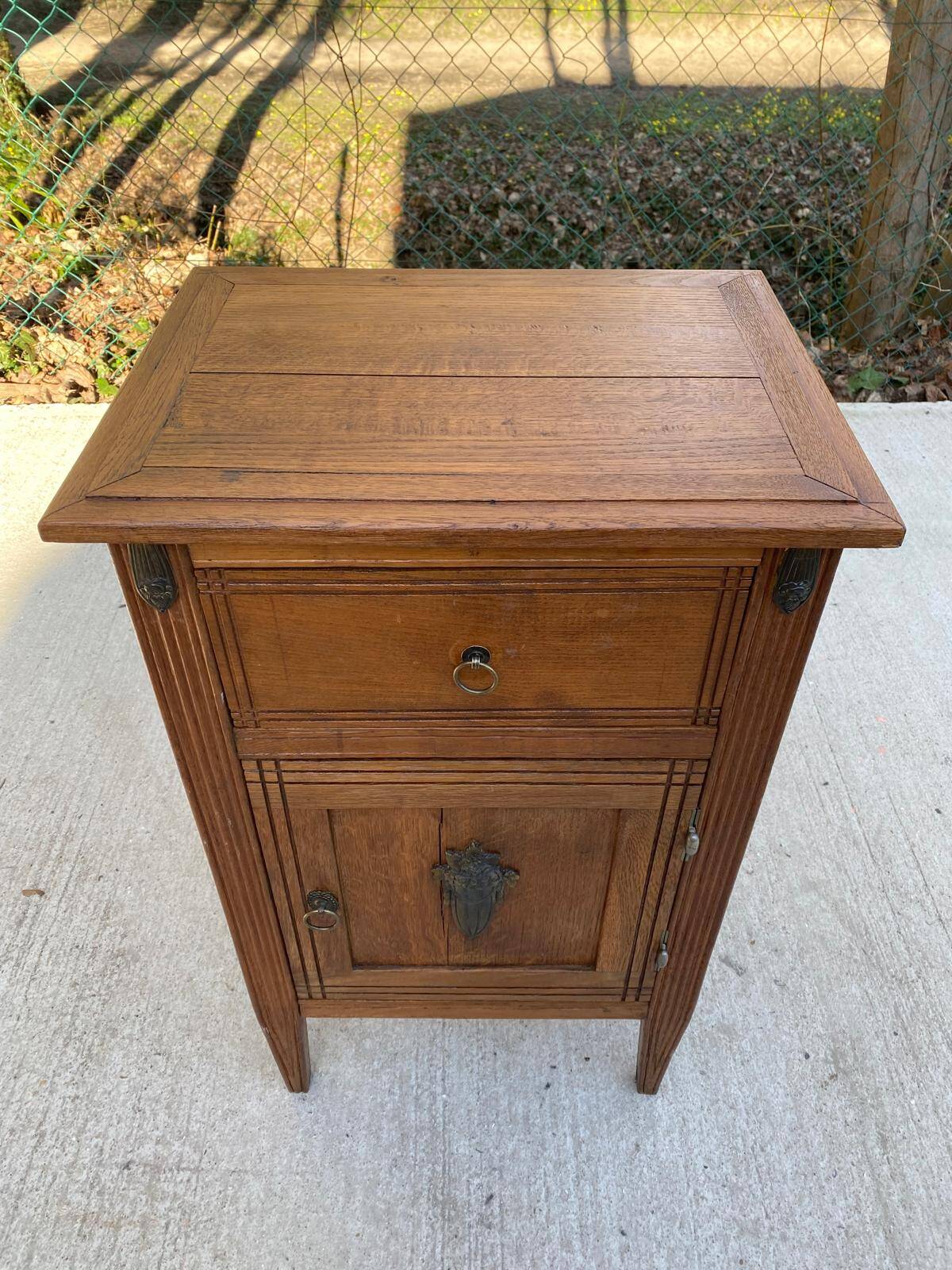 Commode style empire en bois massif finition chêne moyen satin | Selency