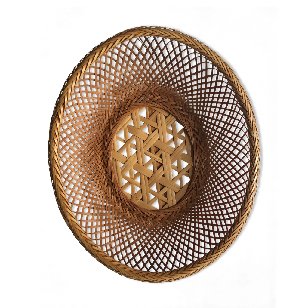 Panier de table en osier tressé et croisillons | Selency