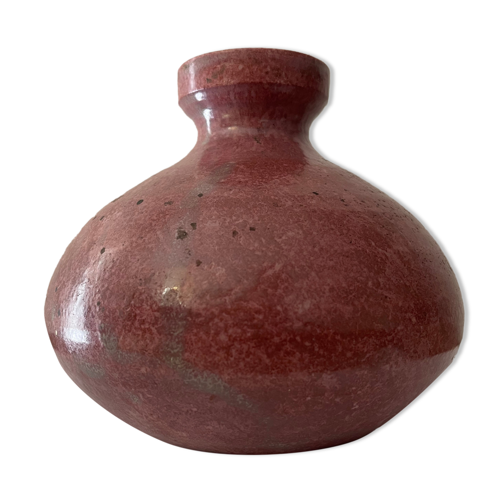 Jean-Pierre Gasnier vase céramique couleur corail Port-de-Bouc vers ...