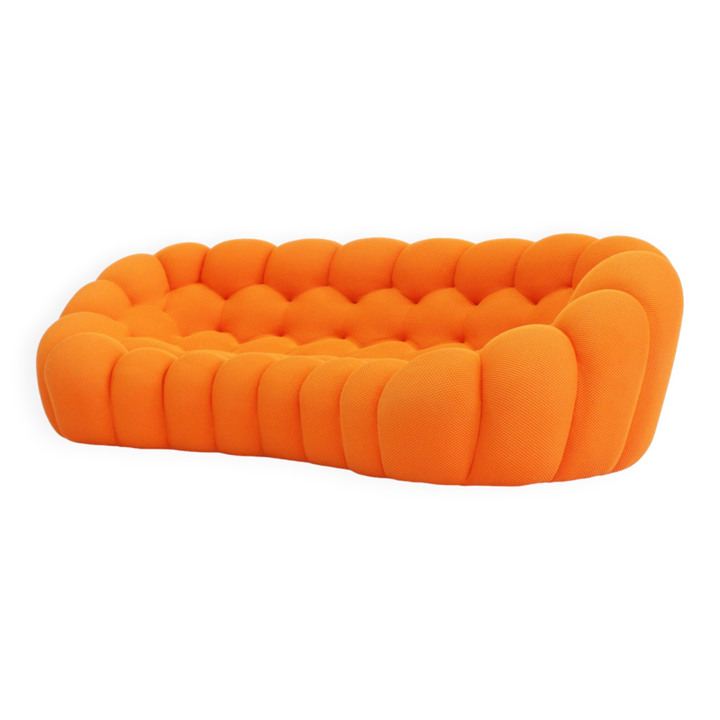 Canapé bulle courbé Roche Bobois orange | Selency