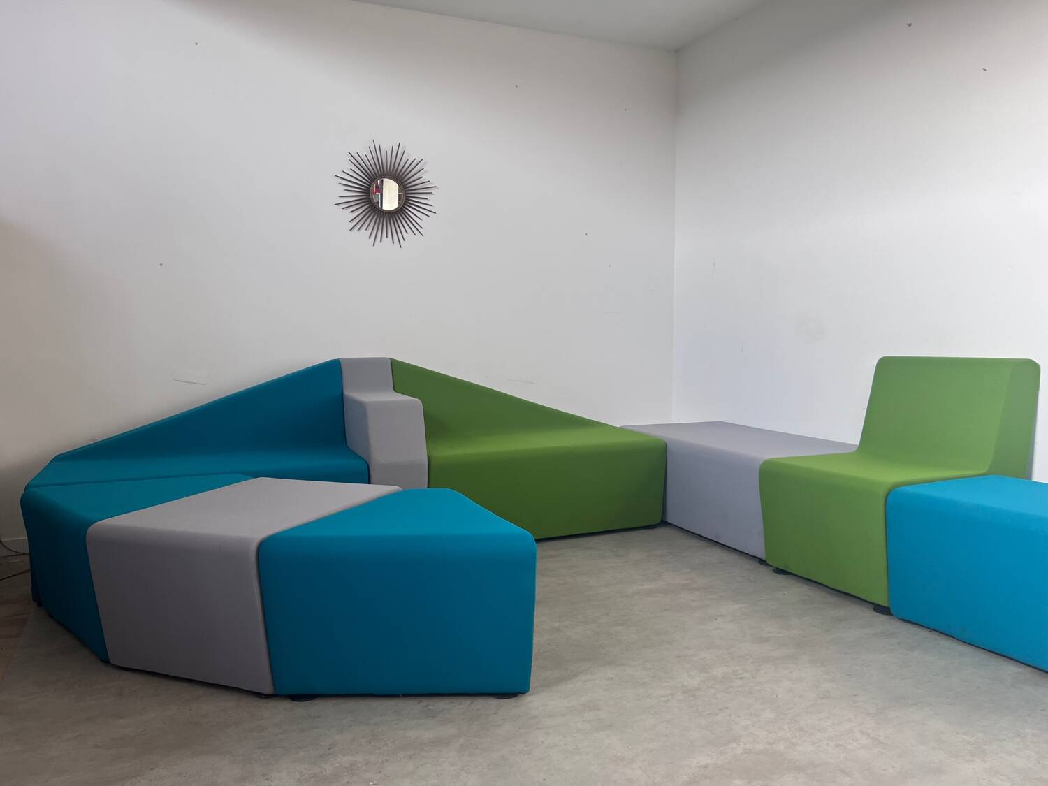 Geometric modular design sofa set 10 pieces modern colors | Selency