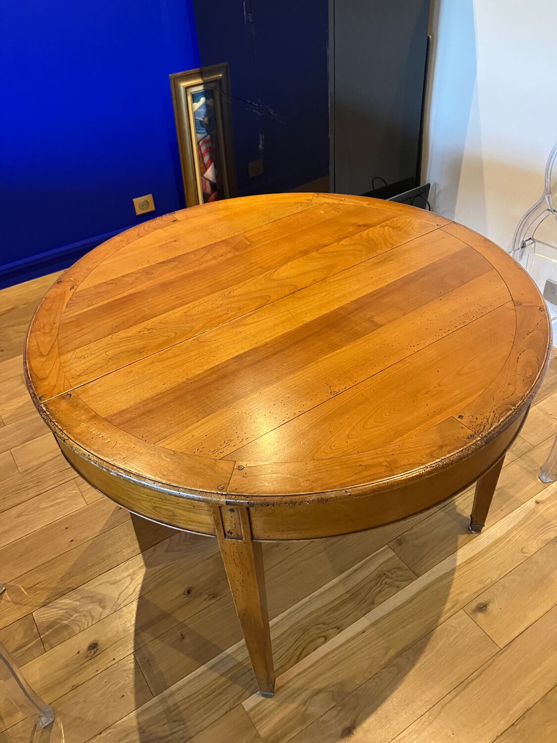 Table ronde extensible en merisier massif | Selency