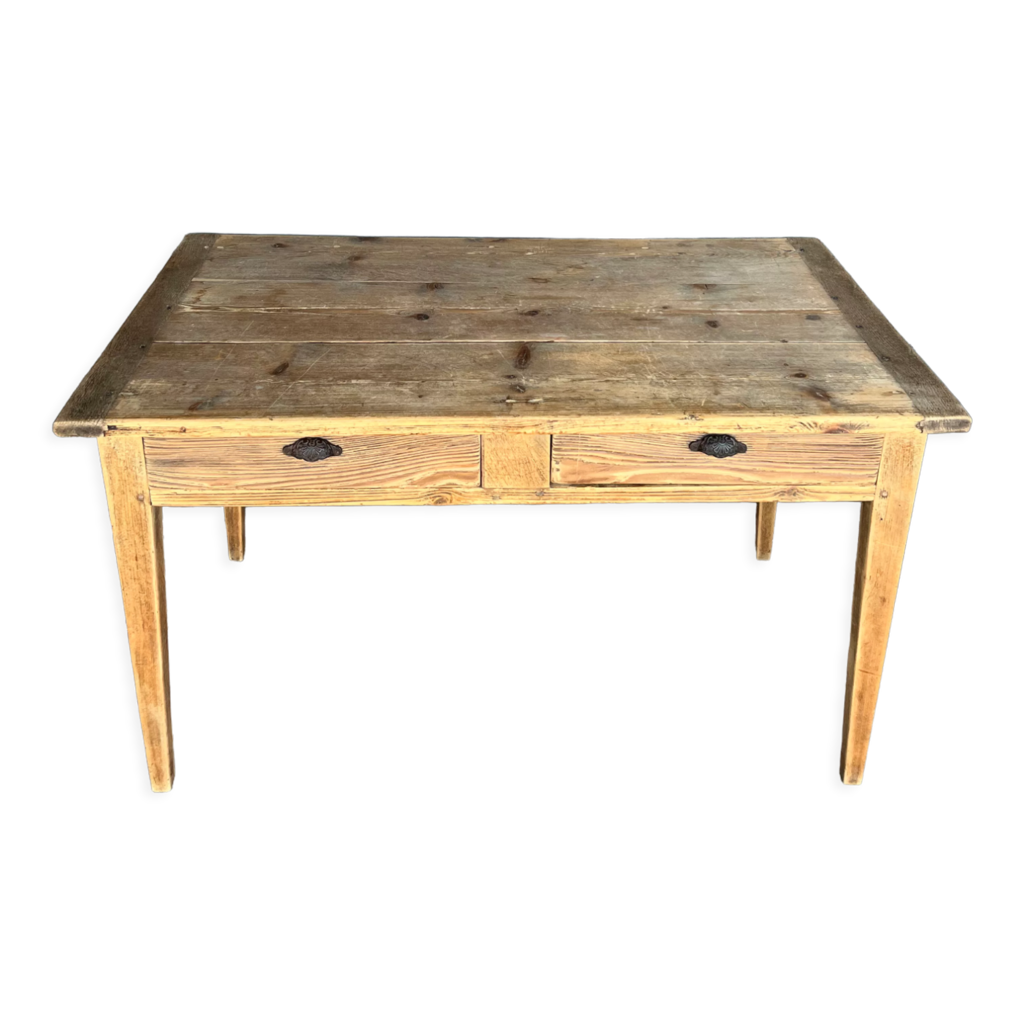 Ancienne table deux tiroirs | Selency