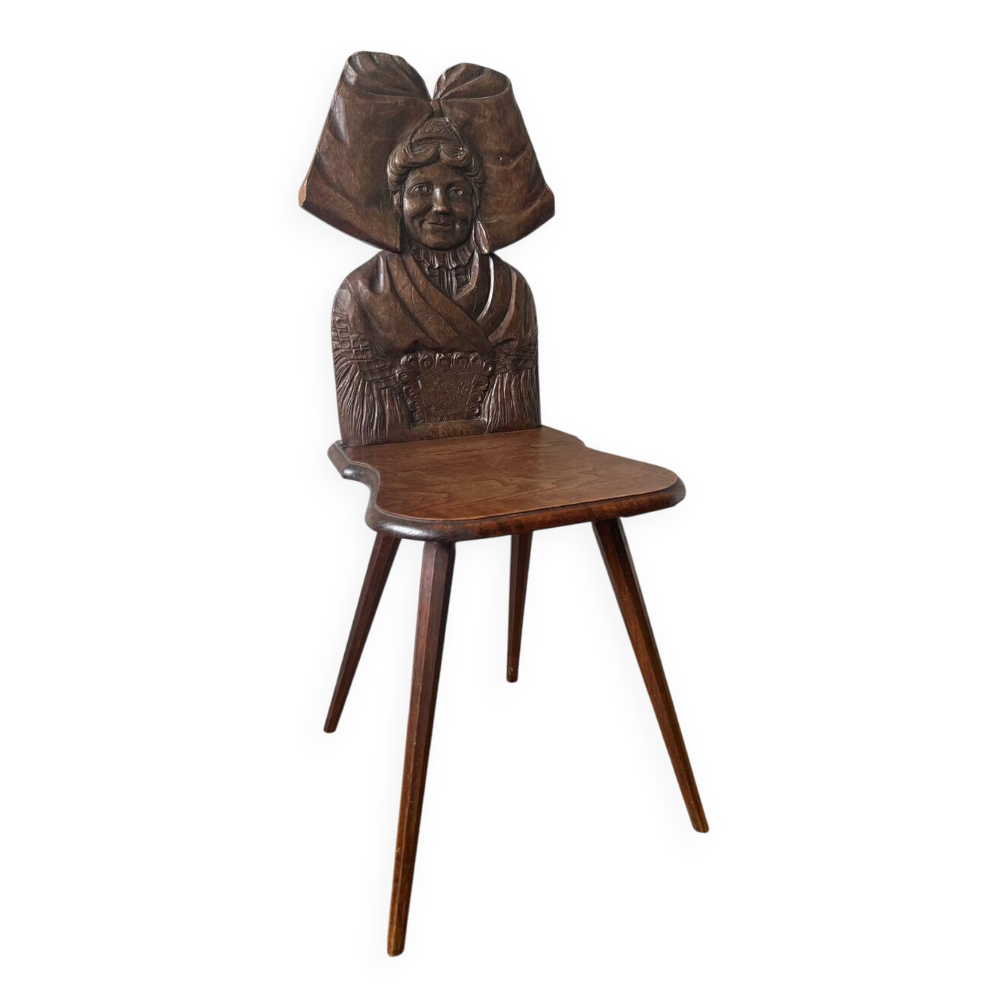 Chaise Ancienne Bois Sculpt