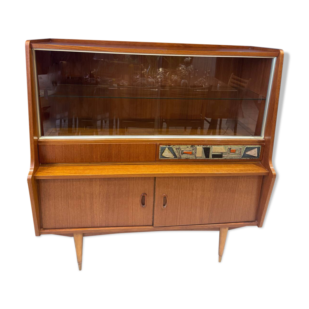 Buffet vitrine vintage scandinave – années 50/60 – design mid-century ...