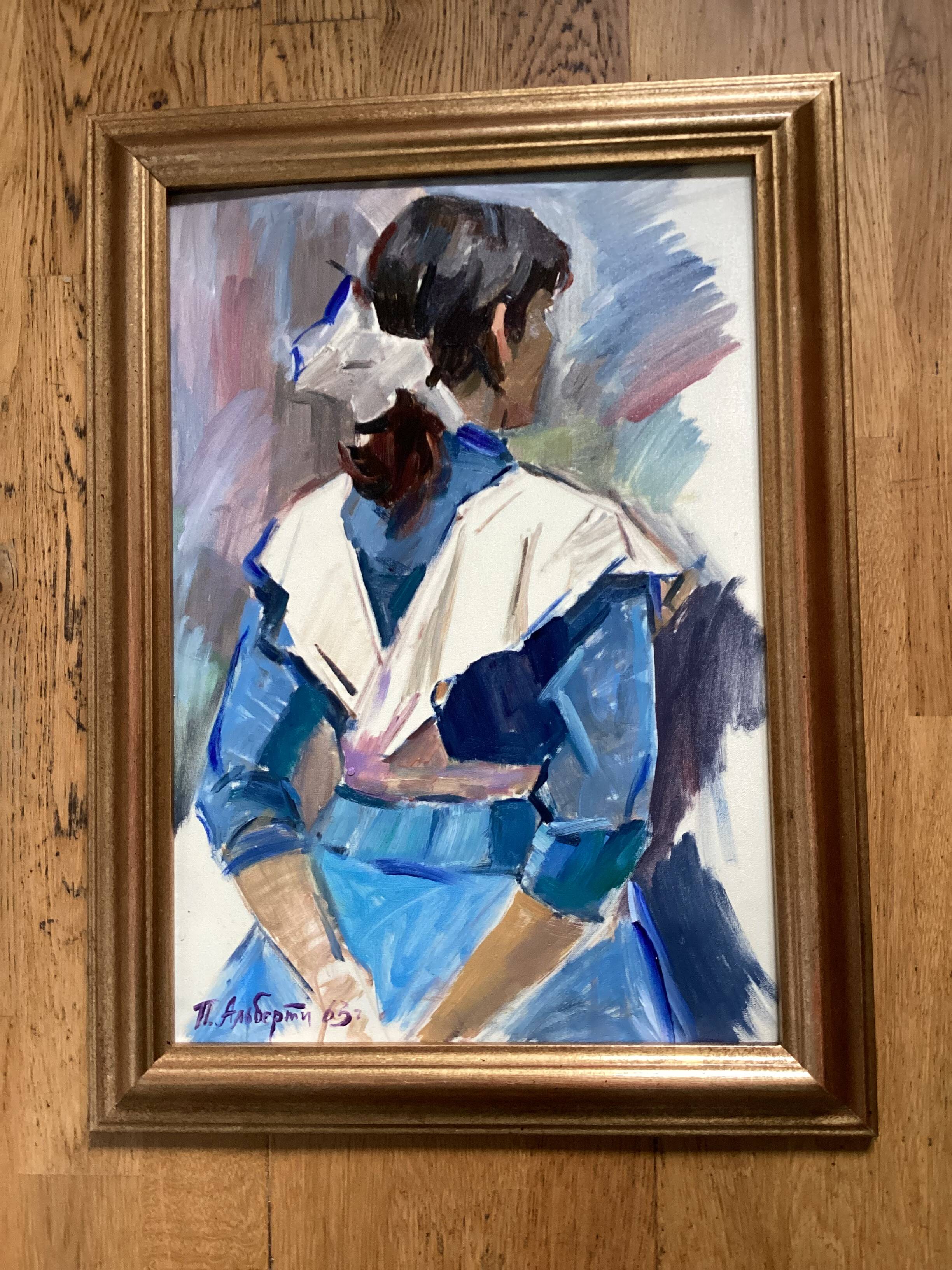 Tableau Huile sur toile signé dimension : hauteur -57cm- largeur -41 cm ...