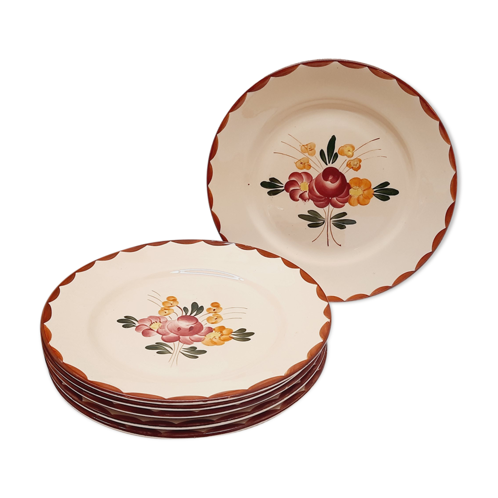 Set 6 assiettes plates Longchamp | Selency