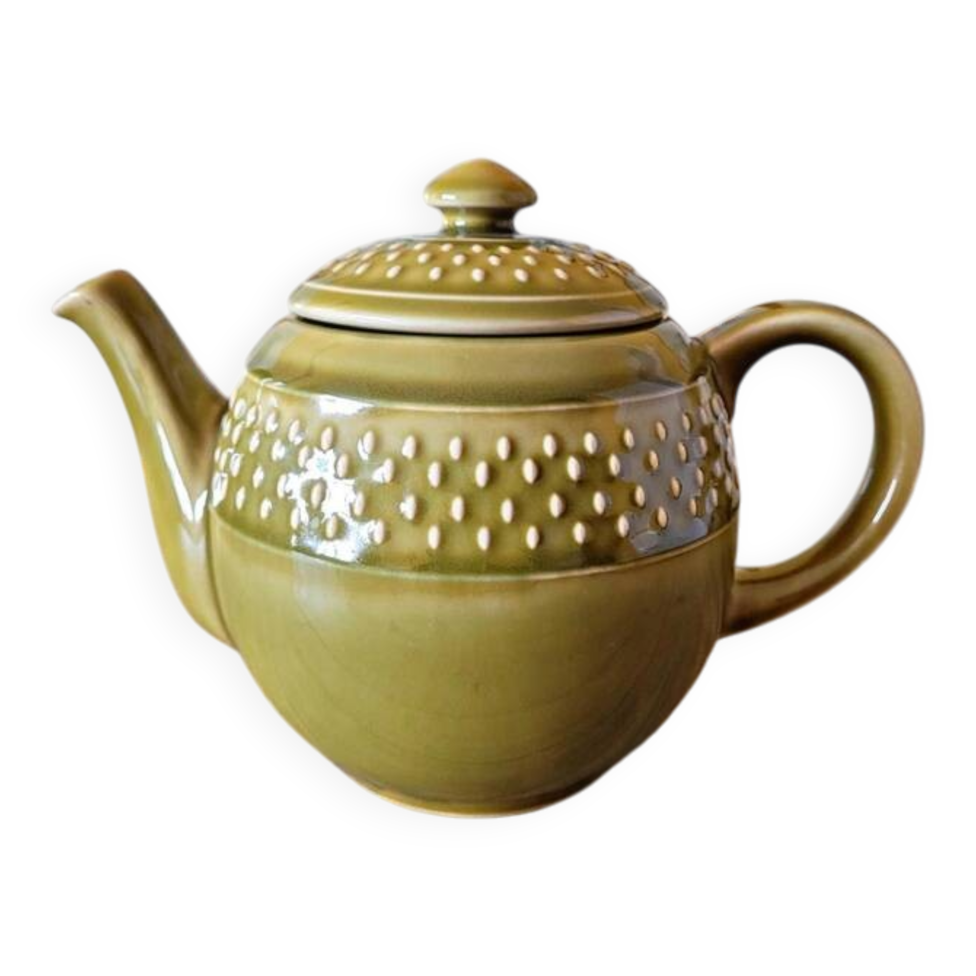 Théière Geneviève Lethu Grain de Riz couleur verte | Selency