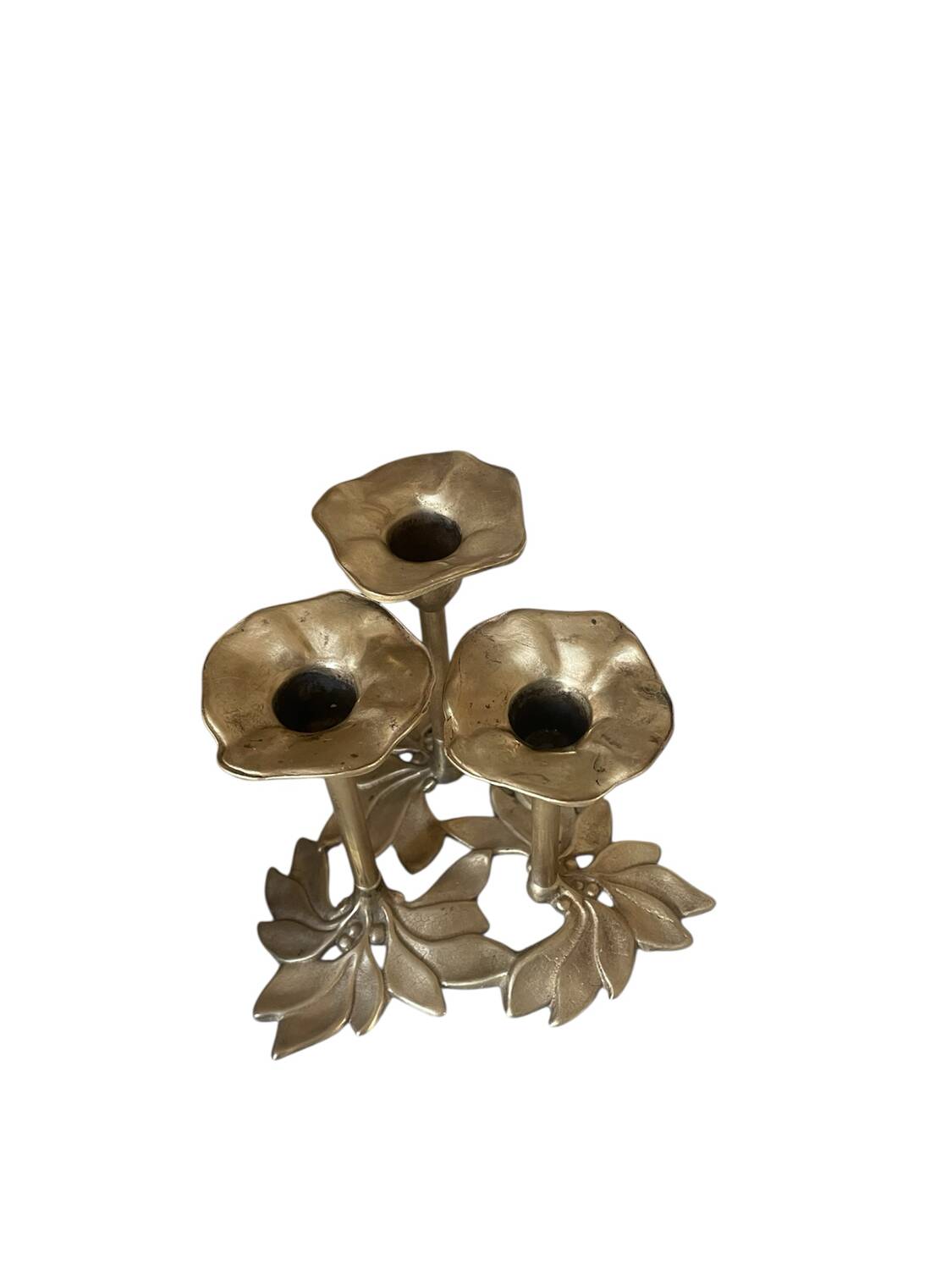 Chandelier fleurs en laiton vintage | Selency