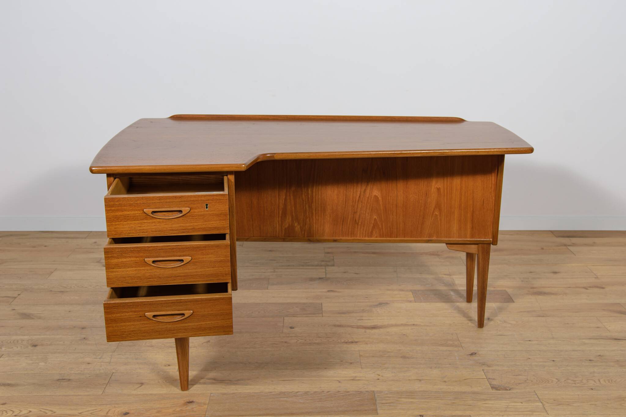 Mid-Century Teak Boomerang Desk Model A 10 by Goran Strand, Sweden ...