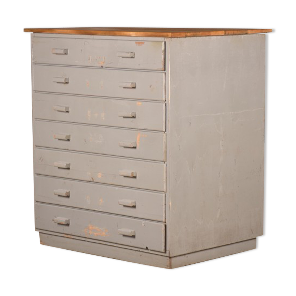 Commode industrielle grise | Selency